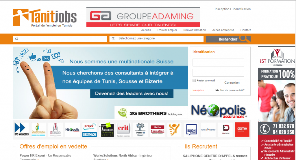 Tanitjobs.tn:Portail d'offres d'emploi et formation en tunisie